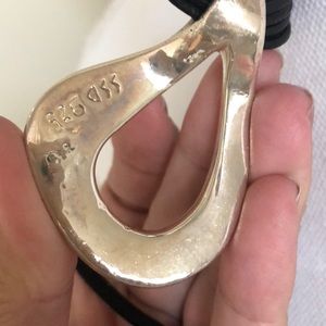 Simon Sebbag | Jewelry | Simon Sebbag Black Leather And Silver Necklace ...